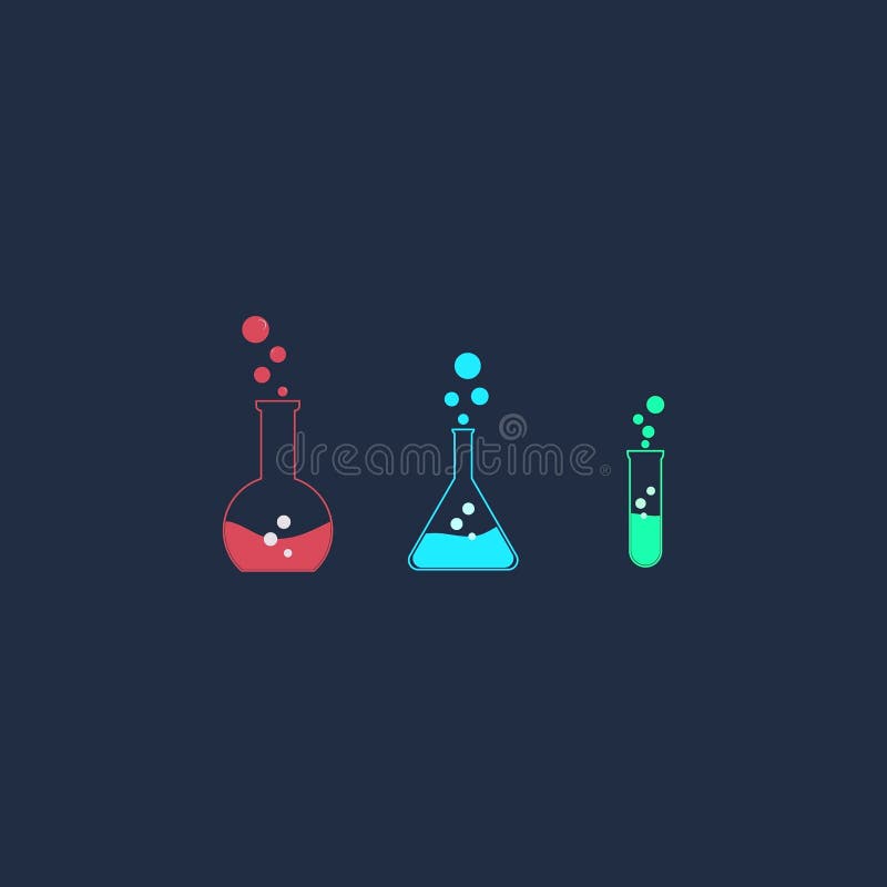 Chemical color test tubes, stock illustration. Illustration of font ...