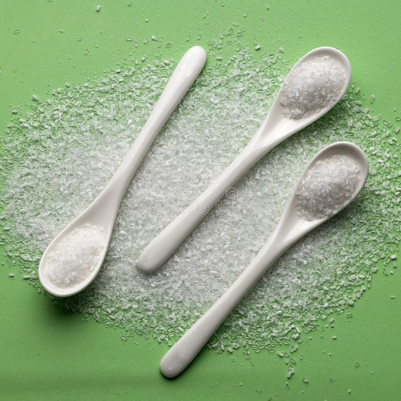 Chemical Component - Magnesium Chloride in Three Spoons Stock Photo ...