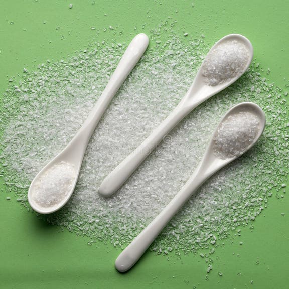 Chemical Component - Magnesium Chloride in Three Spoons Stock Photo ...