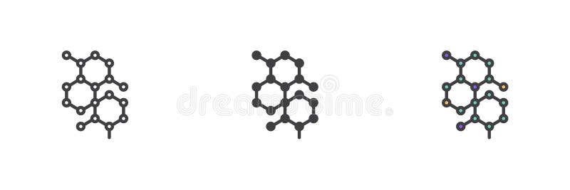 Chemical Compound Different Style Icon Set Stock Vector - Illustration ...