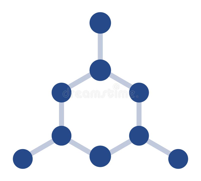 Chemical Compound Model Vector Icon Flat Isolated Stock Vector ...