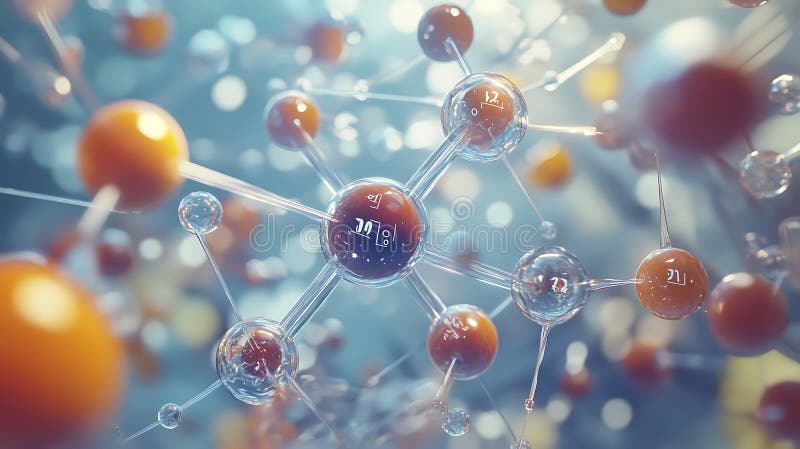 Chemical Compounds and Formulas Over Atom Model in Laboratory Setting ...