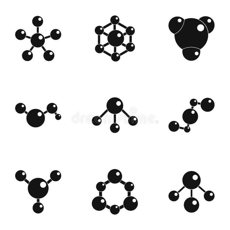 Chemical Connection Icons Set, Simple Style Stock Vector - Illustration ...