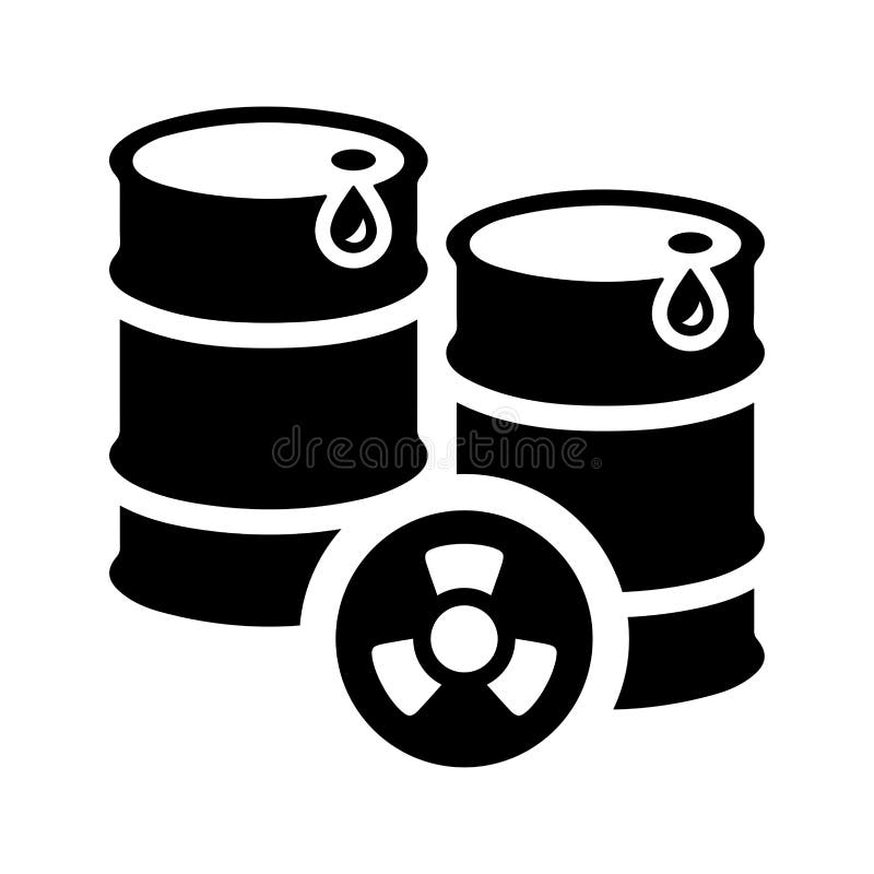 Chemical, Container, Crude Icon. Black Vector Graphics Stock ...