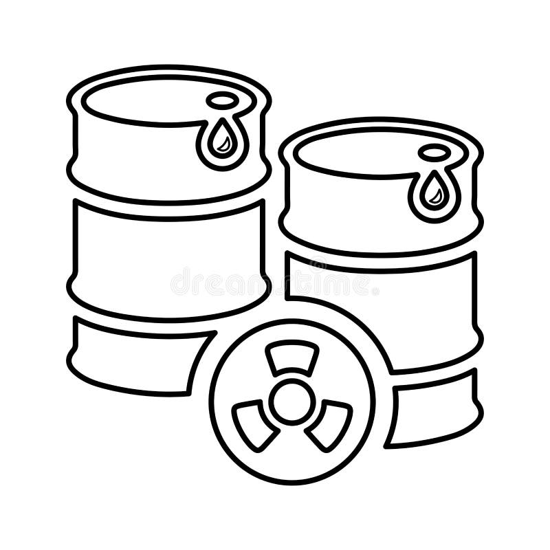 Chemical, Container, Crude Outline Icon. Line Art Vector Stock ...