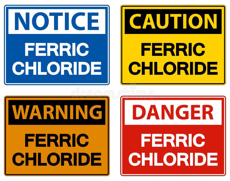 Chemical Danger Sign Ferric Chloride on White Background Stock Vector ...