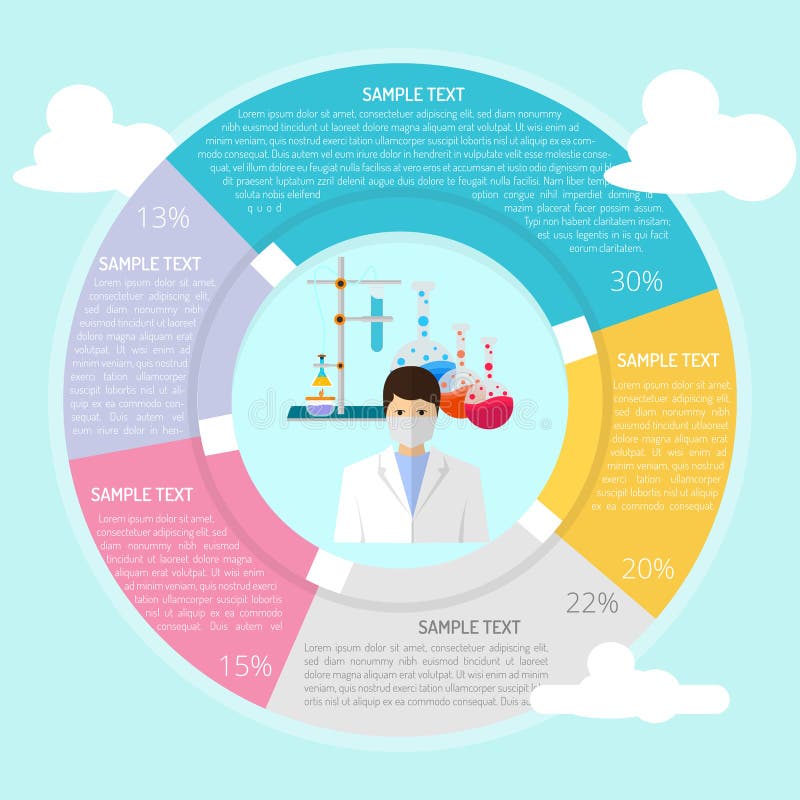 Chemical Designer Infographic Stock Vector - Illustration of person ...