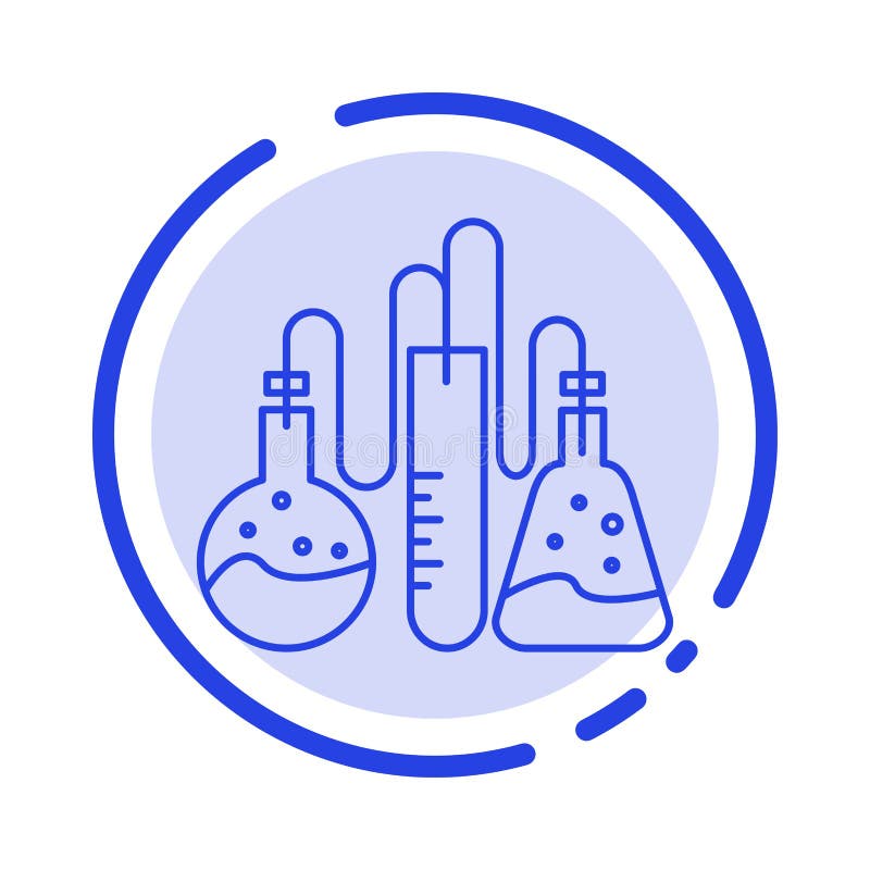 Chemical, Dope, Lab, Science Blue Dotted Line Line Icon Stock Vector ...