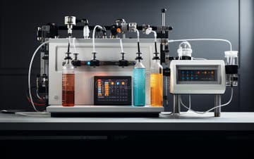 The Chemical Dosing System on a Bright White Background -Generative Ai ...