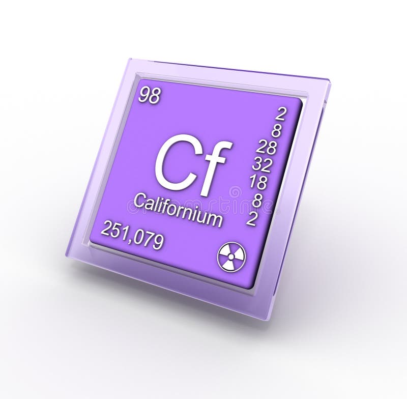 Californium Chemical Element. Stock Illustration - Illustration of ...