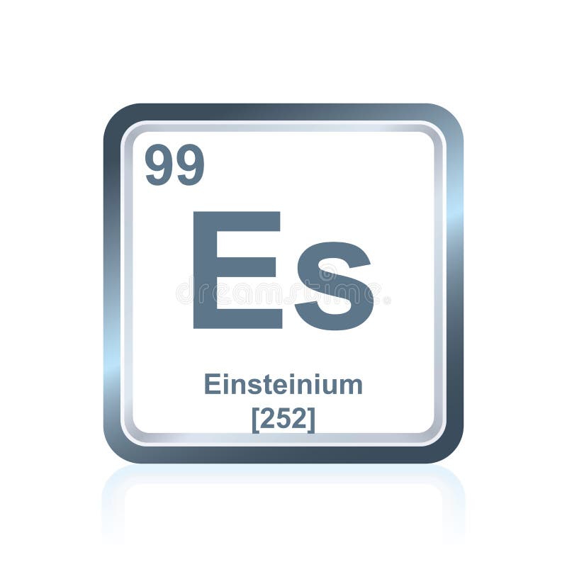 Chemical Element Einsteinium from the Periodic Table Stock Illustration ...