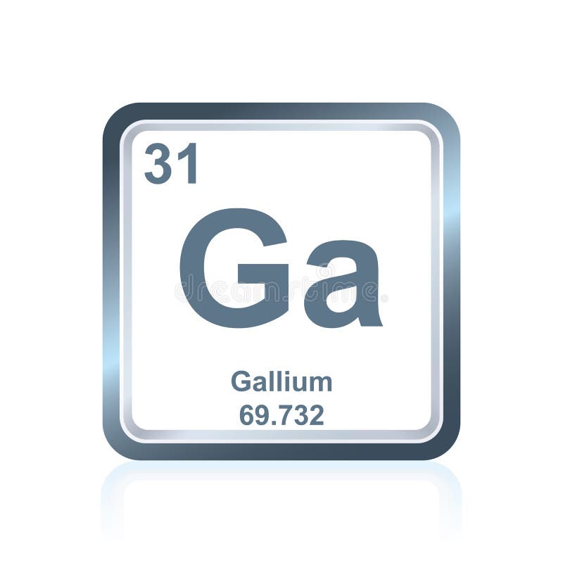Gallium chemical element stock vector. Illustration of symbol - 83099802