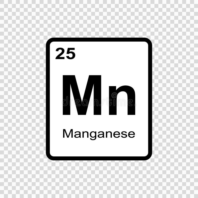 Chemical Element Manganese From The Periodic Table Stock Illustration