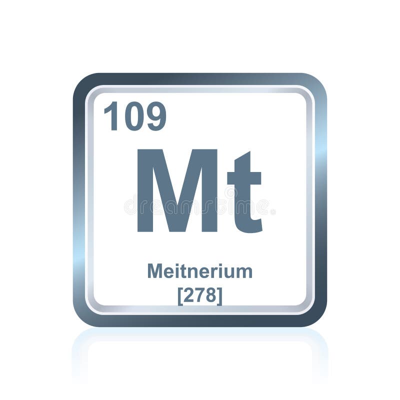 Meitnerium - Mt - Chemical Element Periodic Table Stock Illustration ...