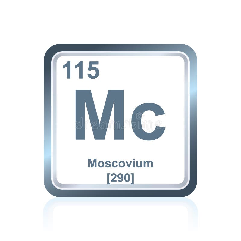 Chemical Element Moscovium from the Periodic Table Stock Vector ...