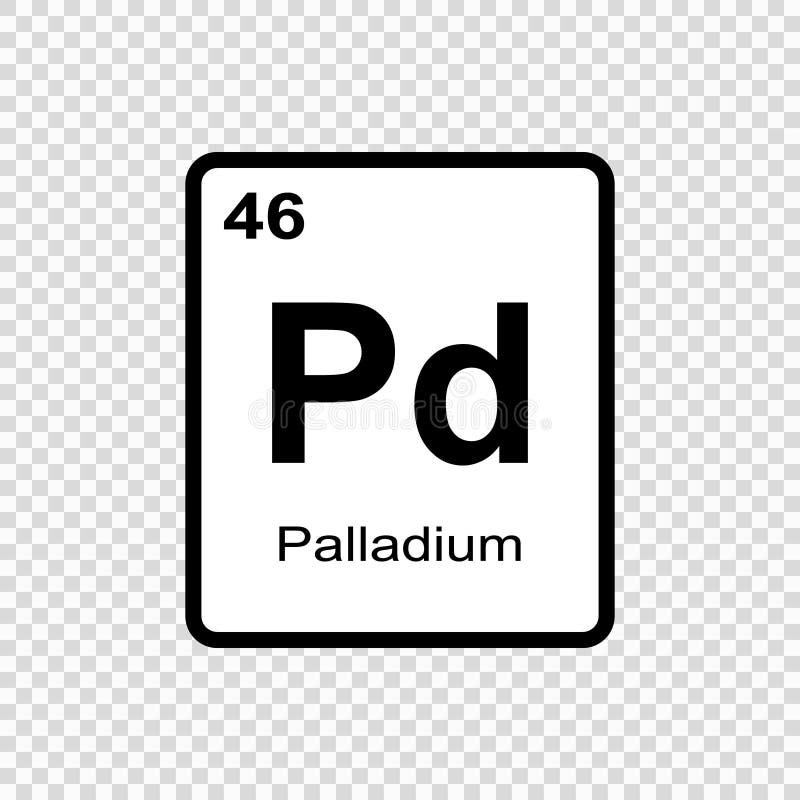 Palladium Chemical Element. Stock Illustration - Illustration of atomic ...