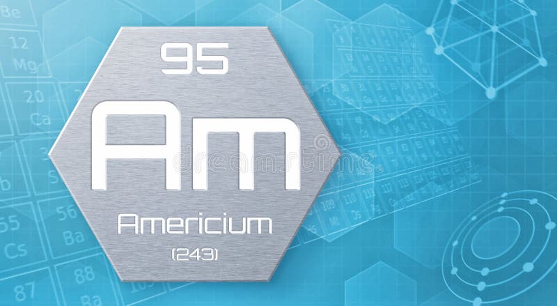 Chemical Element of the Periodic Table - Americium Stock Illustration ...