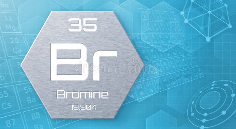 Chemical Element of the Periodic Table - Bromine Stock Illustration ...