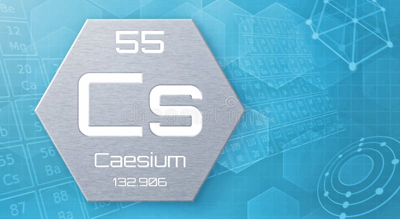 Chemical Element of the Periodic Table - Caesium Stock Illustration ...
