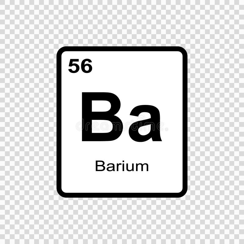 Periodic Table Element Barium Icon. Stock Illustration - Illustration ...