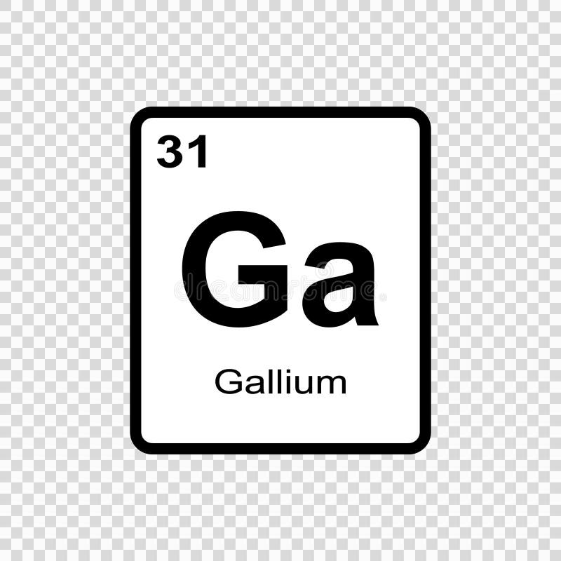 Gallium chemical element stock vector. Illustration of symbol - 83099802
