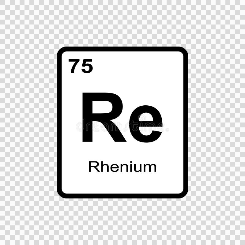 Chemical element Rhenium stock illustration. Illustration of layout ...