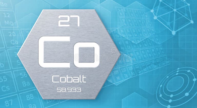 Chemical Element of the Periodic Table - Cobalt Stock Illustration ...