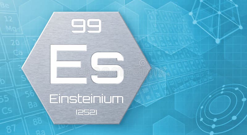 Chemical Element of the Periodic Table - Einsteinium Stock Illustration ...