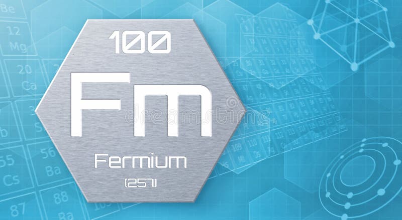 Chemical Element of the Periodic Table - Fermium Stock Illustration ...