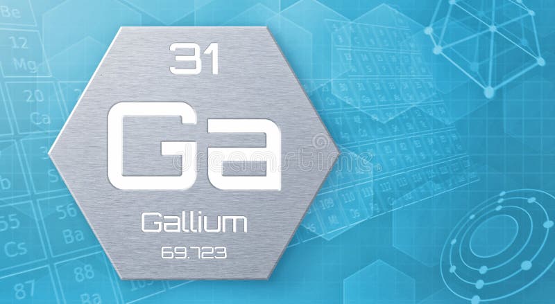 Chemical Element of the Periodic Table - Gallium Stock Illustration ...