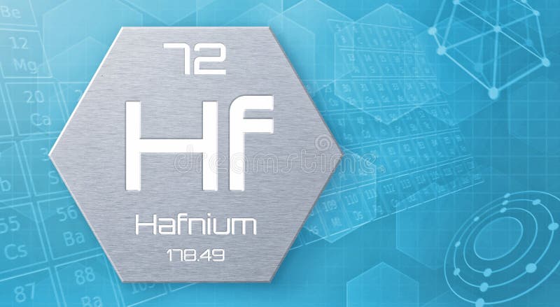 Chemical Element of the Periodic Table - Hafnium Stock Illustration ...