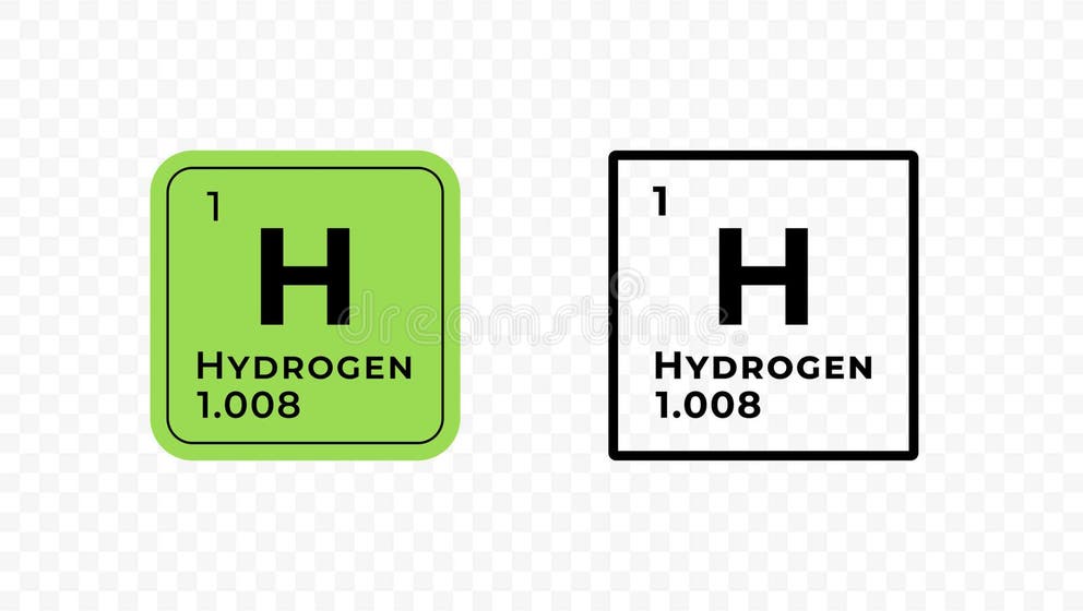 Chemical Element of the Periodic Table - Hydrogen Vector Design Stock ...