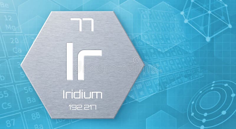 Chemical Element of the Periodic Table - Iridium Stock Illustration ...