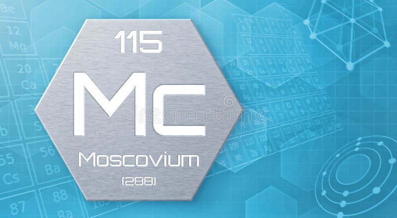 Chemical Element of the Periodic Table - Moscovium Stock Illustration ...
