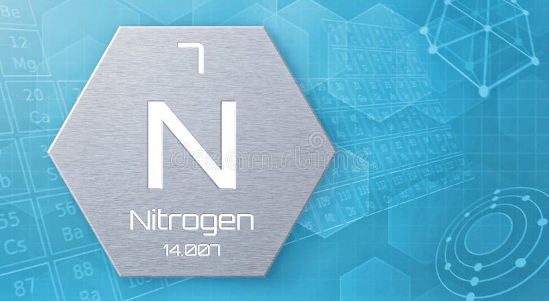 Chemical Element of the Periodic Table - Nitrogen Stock Illustration ...