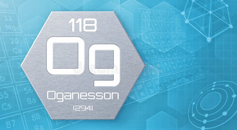 Chemical Element of the Periodic Table - Oganesson Stock Illustration ...
