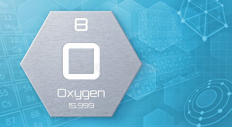 Chemical Element of the Periodic Table - Oxygen Stock Illustration ...