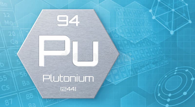 Chemical Element of the Periodic Table - Plutonium Stock Illustration ...
