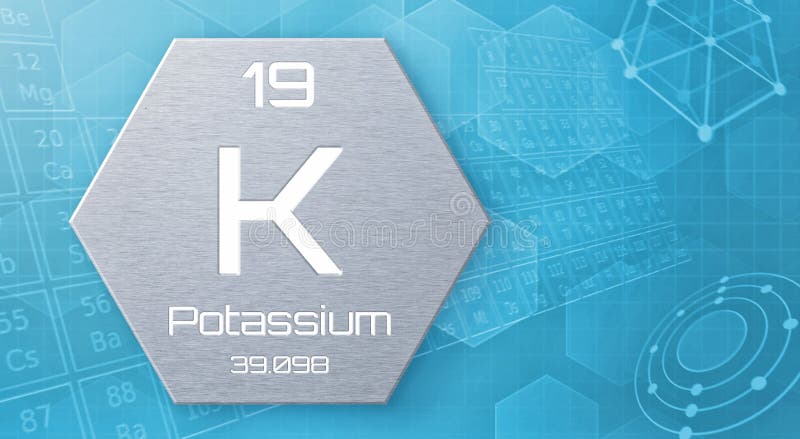 Chemical Element of the Periodic Table - Potassium Stock Illustration ...