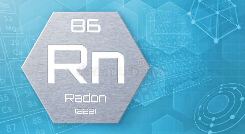 Chemical Element of the Periodic Table - Radon Stock Illustration ...
