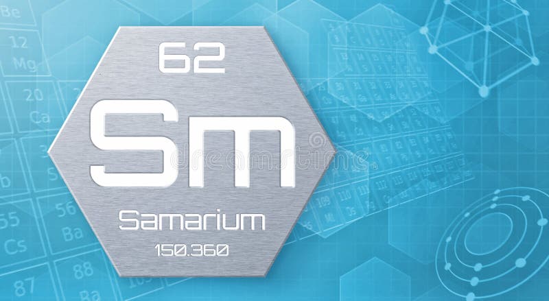 Chemical Element of the Periodic Table - Samarium Stock Illustration ...