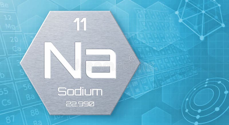 Chemical Element of the Periodic Table - Sodium Stock Illustration ...