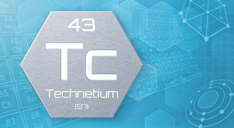 Chemical Element of the Periodic Table - Technetium Stock Illustration ...