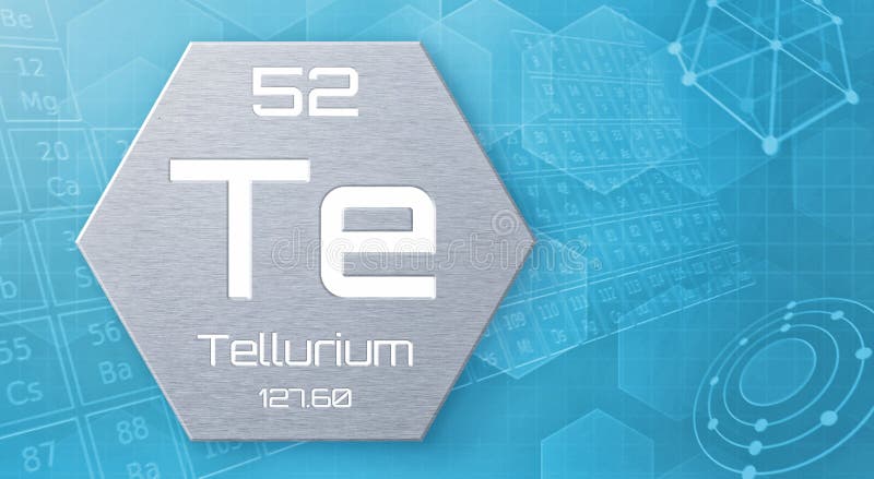 Chemical Element of the Periodic Table - Tellurium Stock Illustration ...
