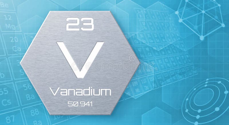 Chemical Element of the Periodic Table - Vanadium Stock Illustration ...
