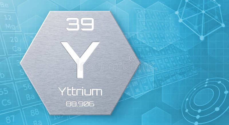 Chemical Element of the Periodic Table - Yttrium Stock Illustration ...