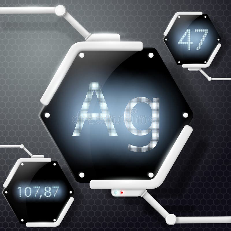 Chemical element silver stock vector. Illustration of isotope - 50847972