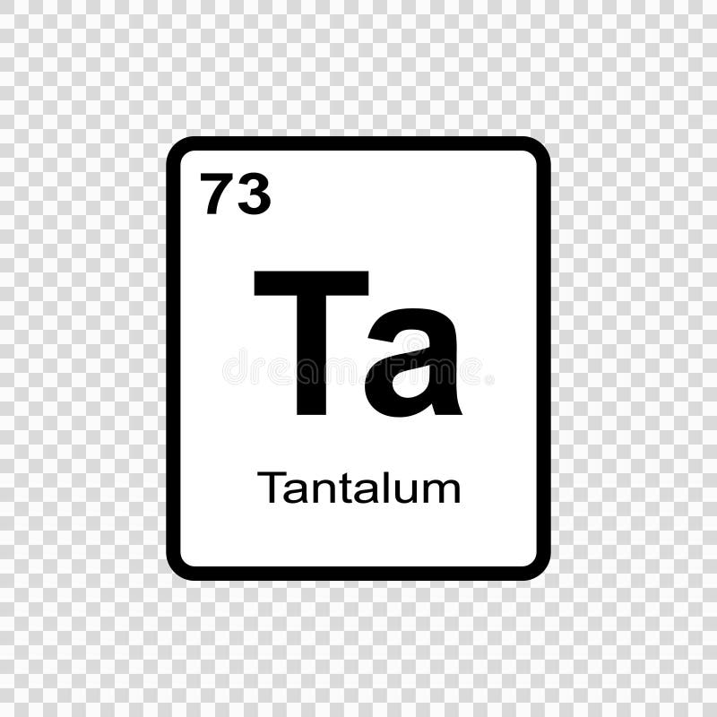 Periodic Table Element Tantalum Icon. Stock Illustration - Illustration ...