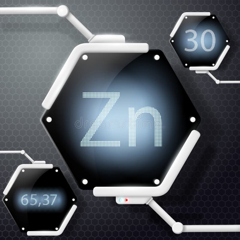 Chemical element Zinc stock illustration. Illustration of layout ...