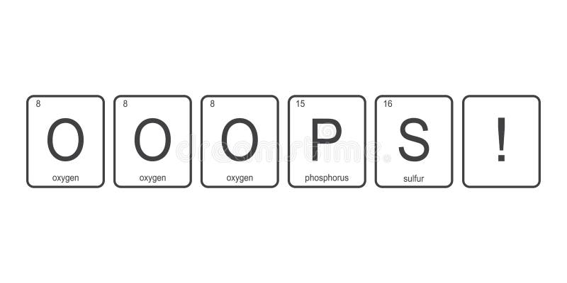 The Chemical Elements of the Periodic Table,funny Phrase -ooops! on ...